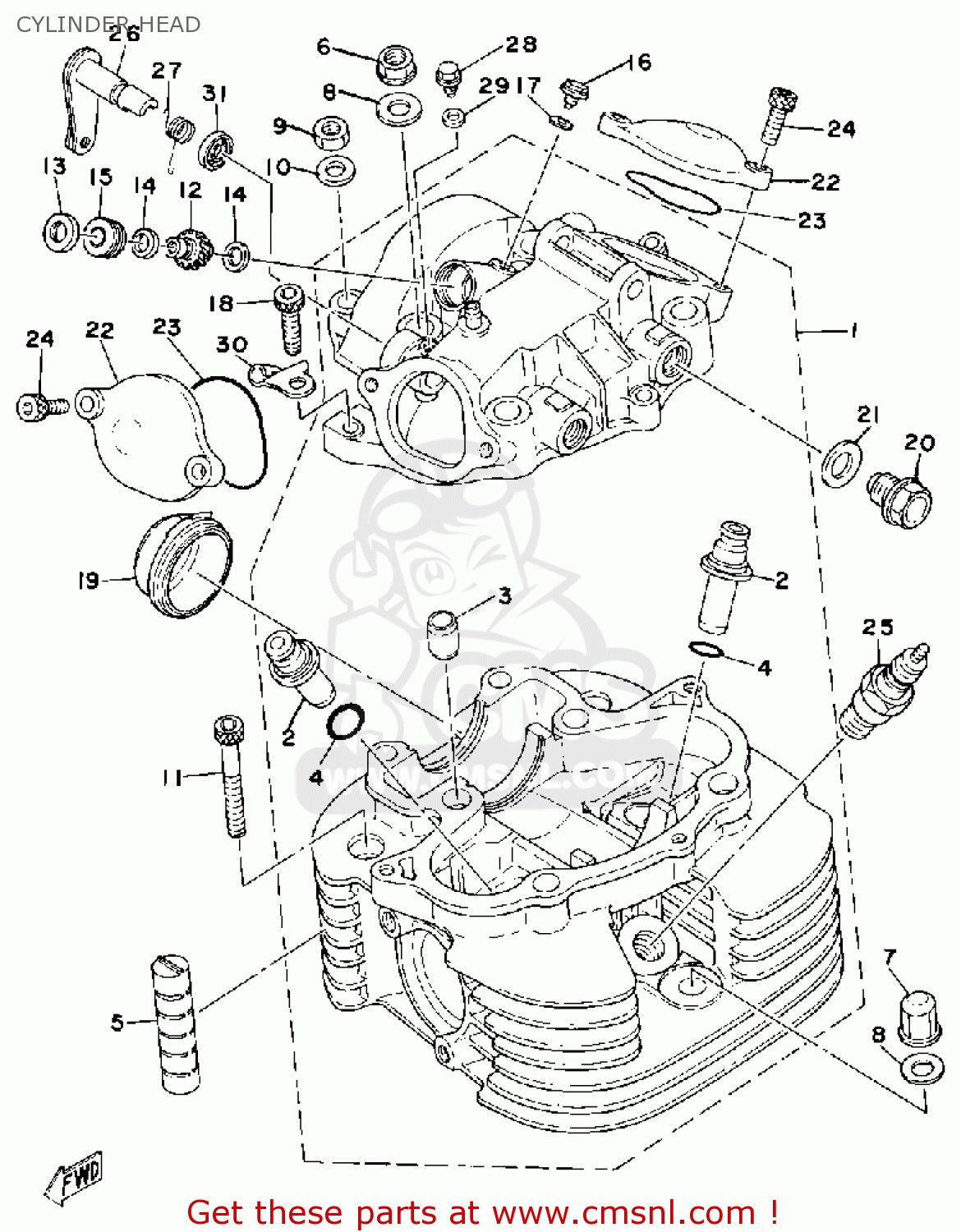 Yamaha Yamaha XT500 1981 DUAL PURPOSE USA parts lists and schematics