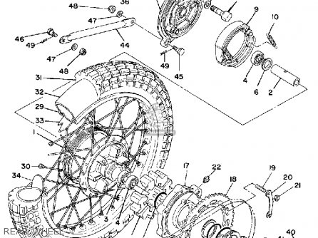 Yamaha XT500 1981 DUAL PURPOSE USA parts lists and schematics