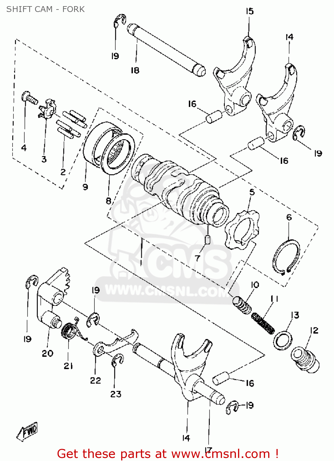 Yamaha XT500 1981 DUAL PURPOSE USA SHIFT CAM - FORK - buy original ...