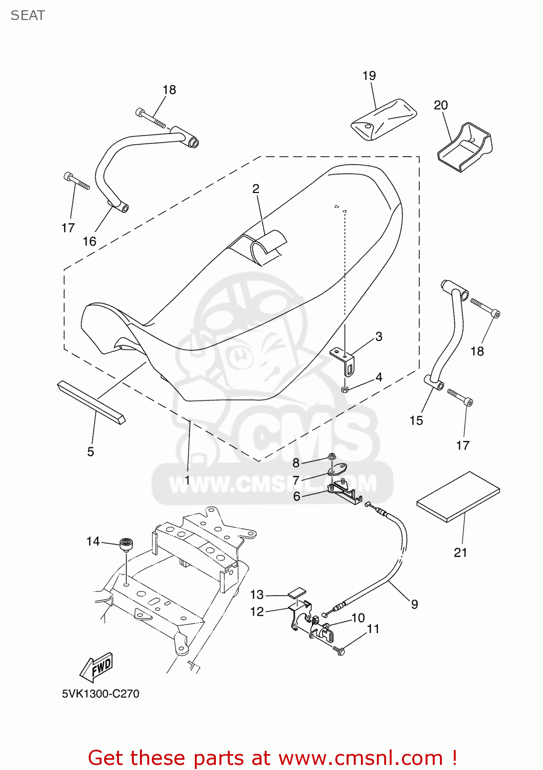 Yamaha XT660X 2005 3S71 HOLLAND 1D3S7-300G1 SEAT - buy original SEAT ...
