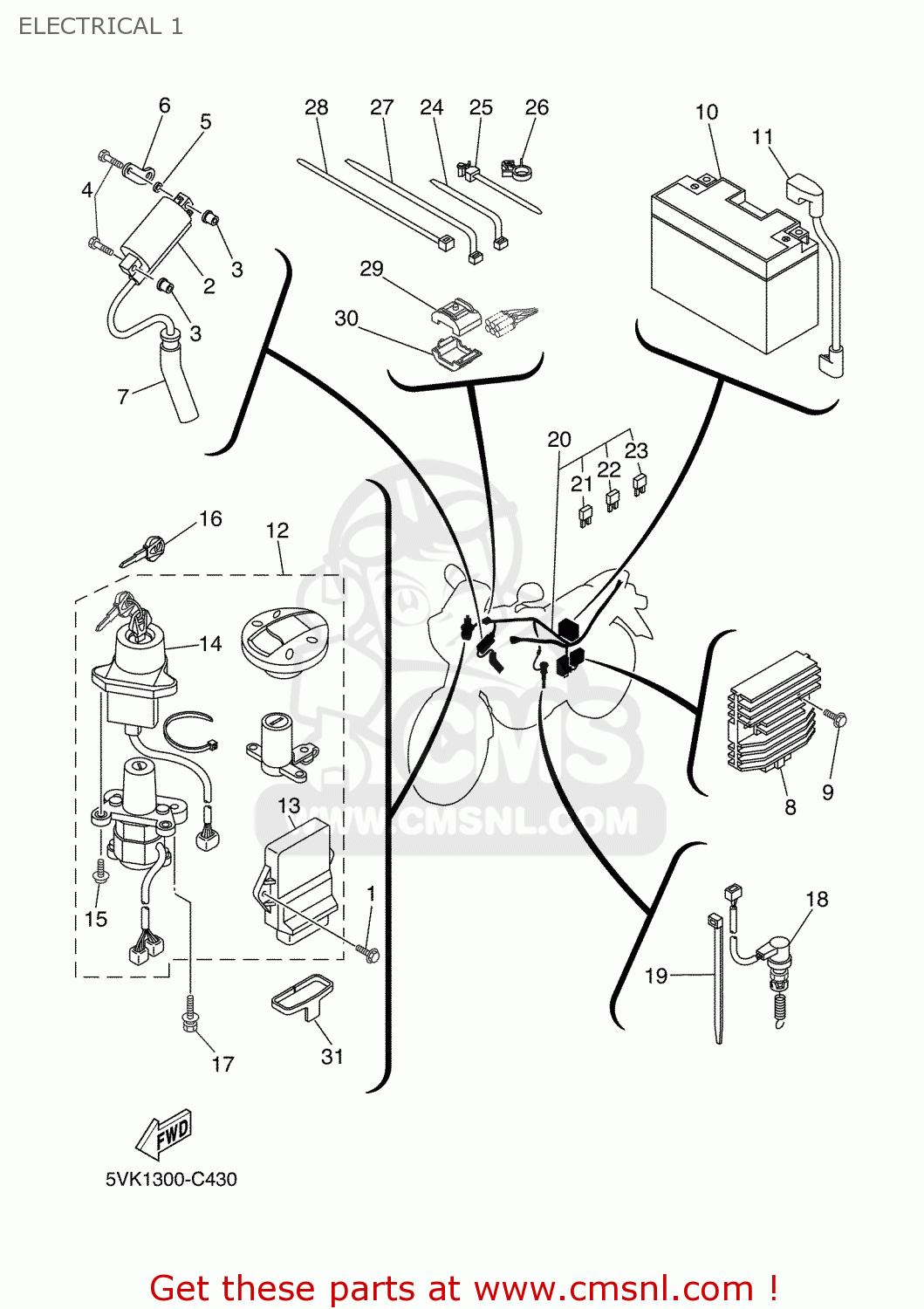 Yamaha XT660X 2006 1D26 MEXICO 1E1D2-300F1 ELECTRICAL 1 - buy original ...