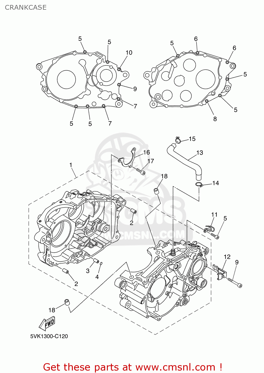 Yamaha XT660X 2006 1D26 SLOVENIA 1E1D2-300F1 CRANKCASE - buy original ...