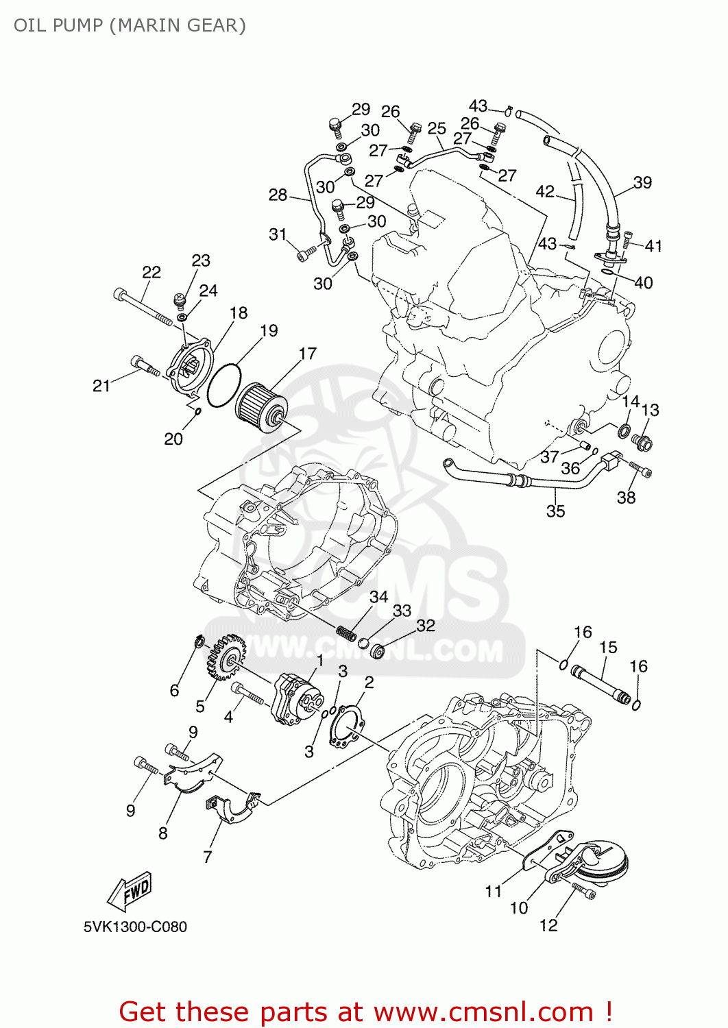 Yamaha XT660X 2006 1D26 SPAIN 1E1D2-300F1 OIL PUMP (MARIN GEAR) - buy ...
