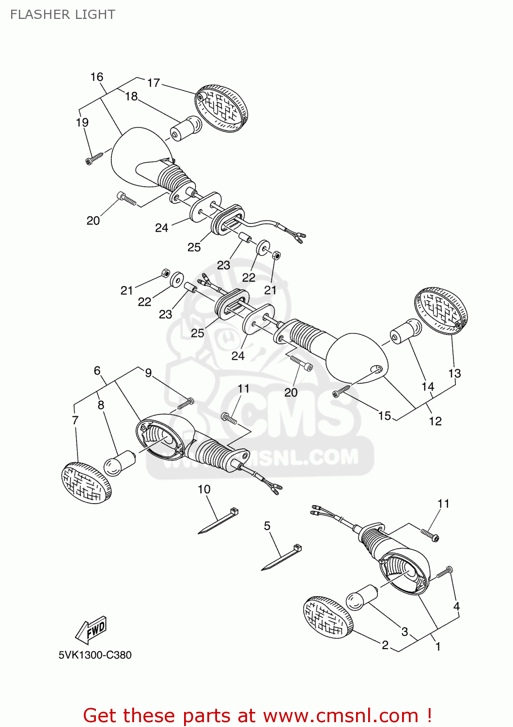 Yamaha XT660X 2006 1D26 SPAIN 1E1D2-300G1 FLASHER LIGHT - buy original ...