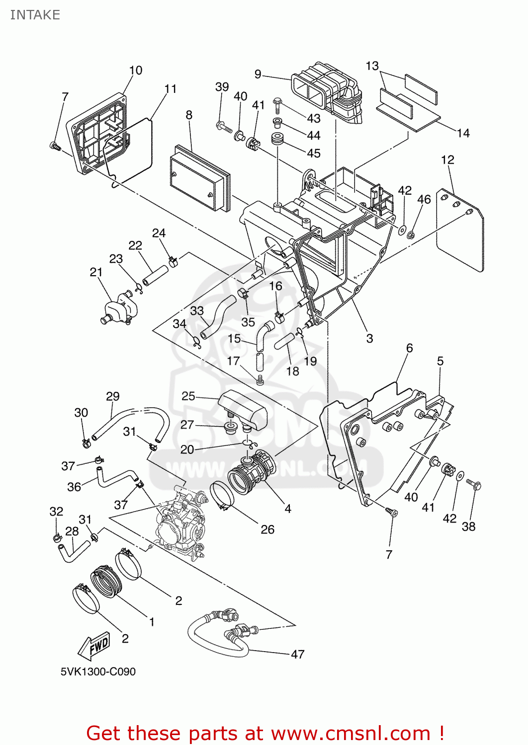 Yamaha XT660X 2006 1D26 SPAIN 1E1D2-300G1 INTAKE - buy original INTAKE ...