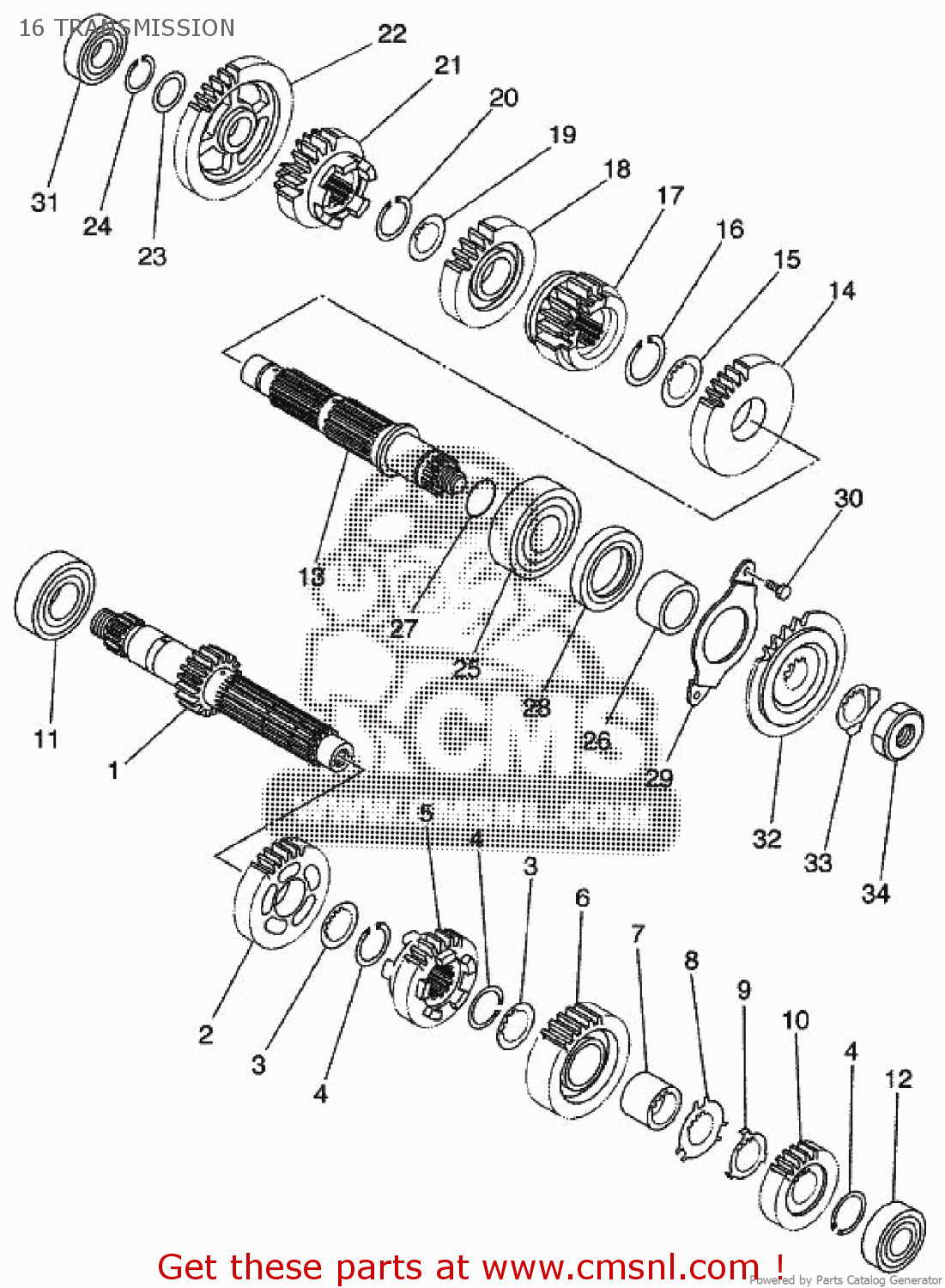 Yamaha XT660X 2014 10SC EUROPE 1N10S-300E2 16 TRANSMISSION - buy ...
