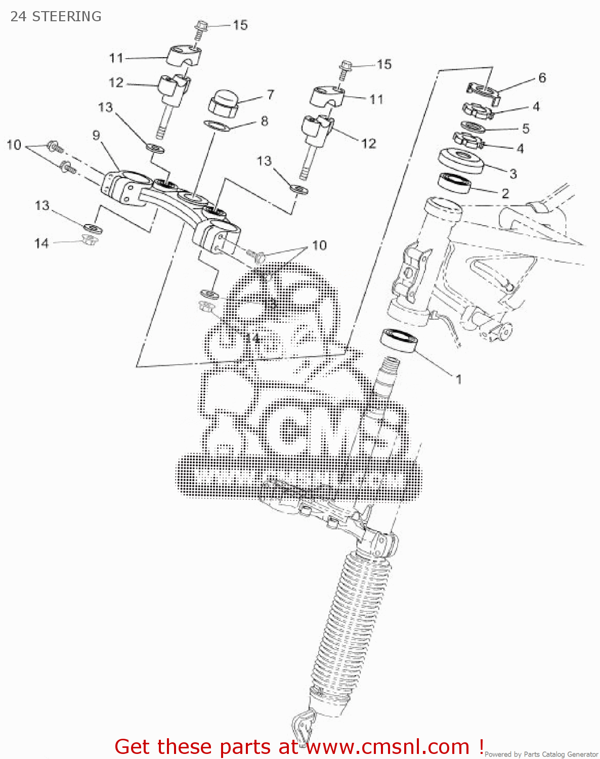 Yamaha XT660Z 2013 2BD3 EUROPE TENERE 1M2BD-300E1 24 STEERING - buy ...