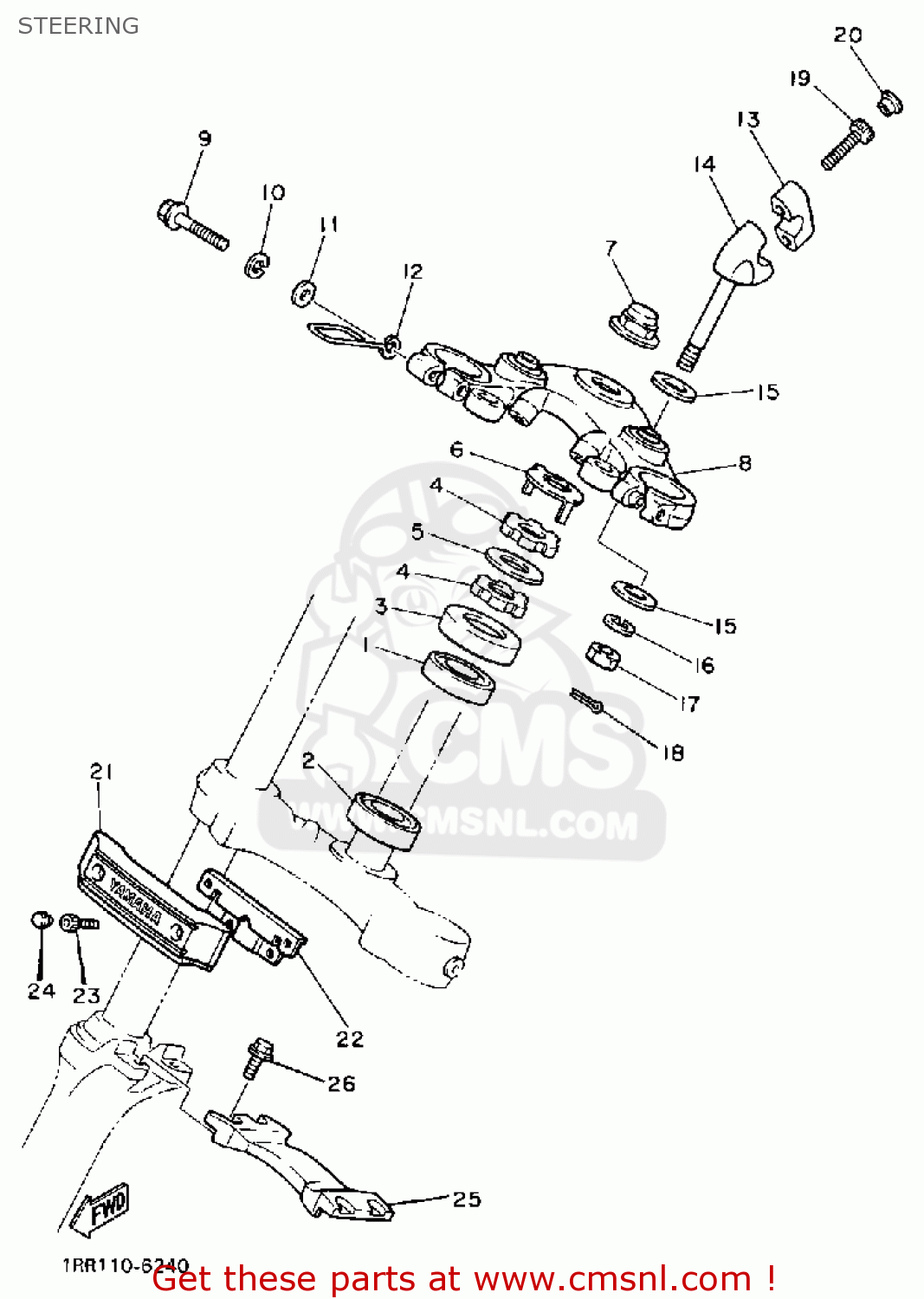 Yamaha XV700C 1986 (G) USA STEERING - buy original STEERING spares online