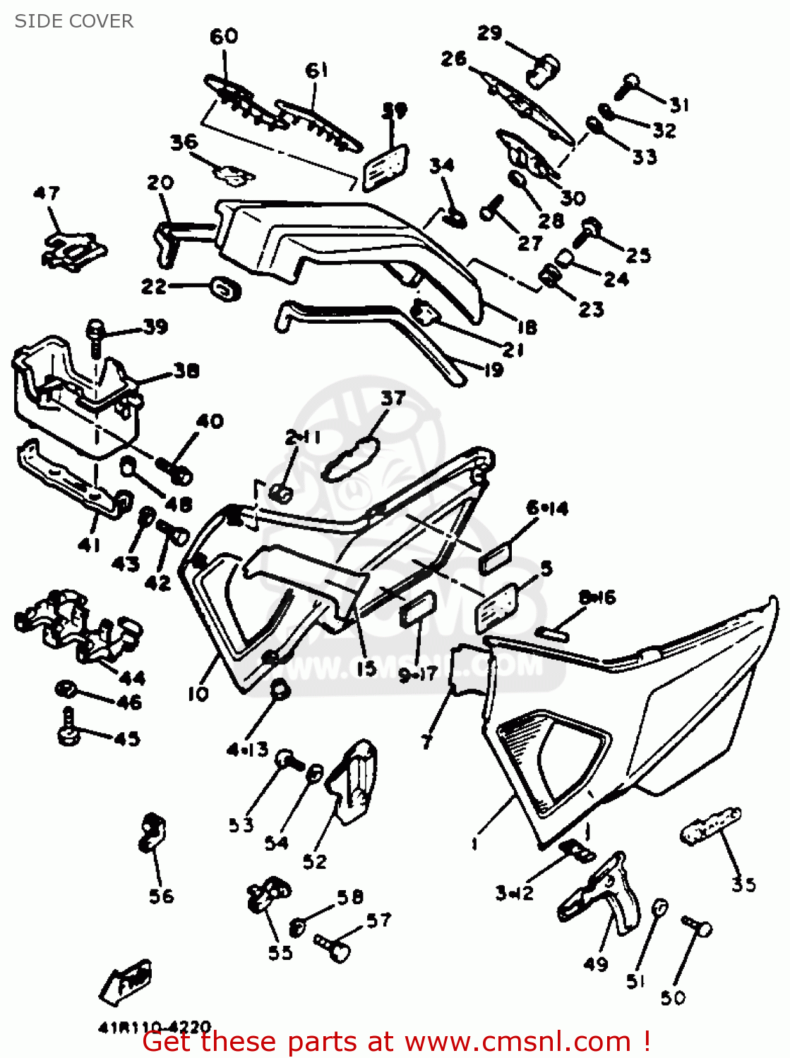 Yamaha XVZ12KC2 VENTURE ROYALE 1984 (E) USA SIDE COVER - buy original ...