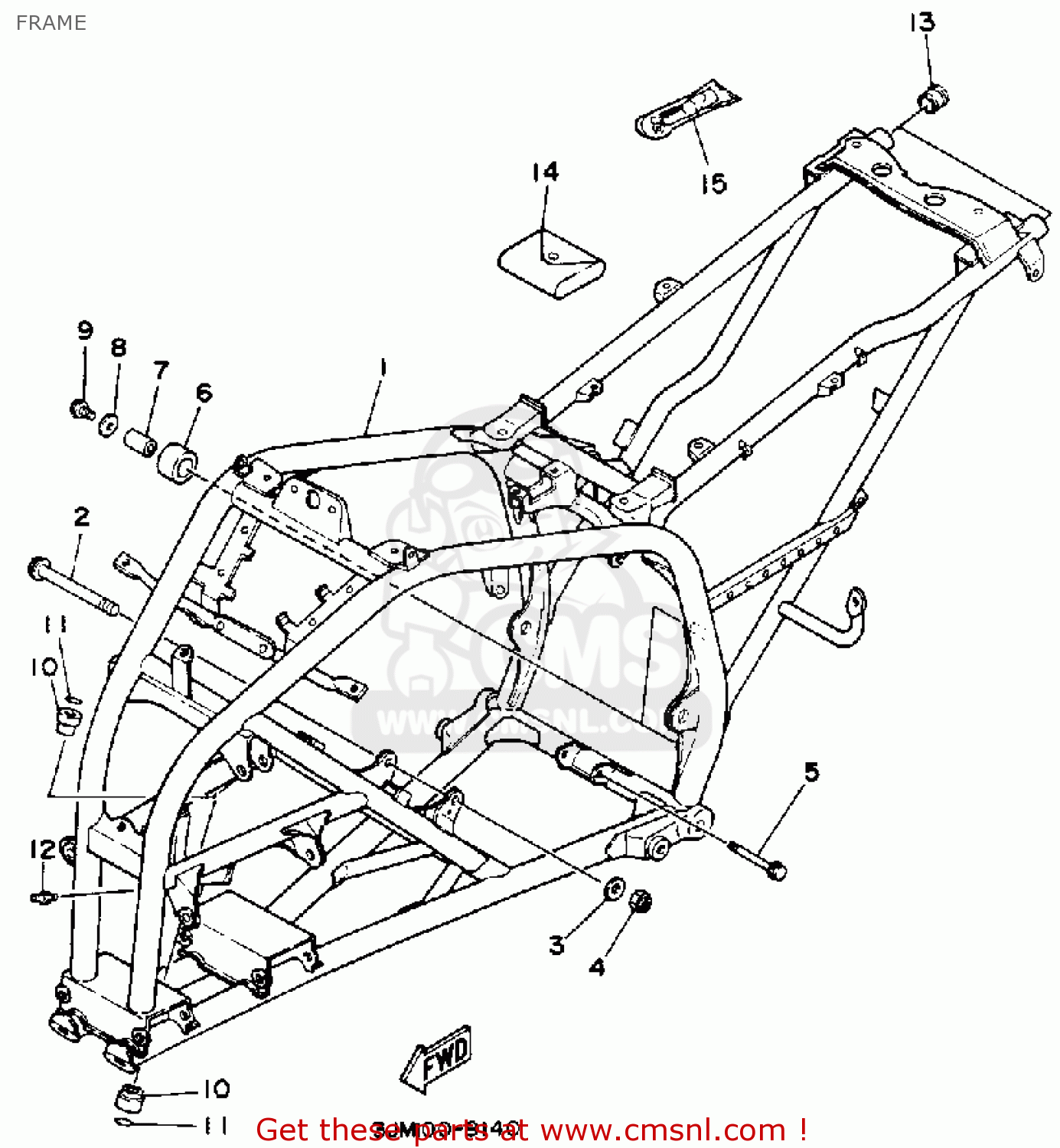 Yamaha YSP200W BLASTER 1989 FRAME - buy original FRAME spares online