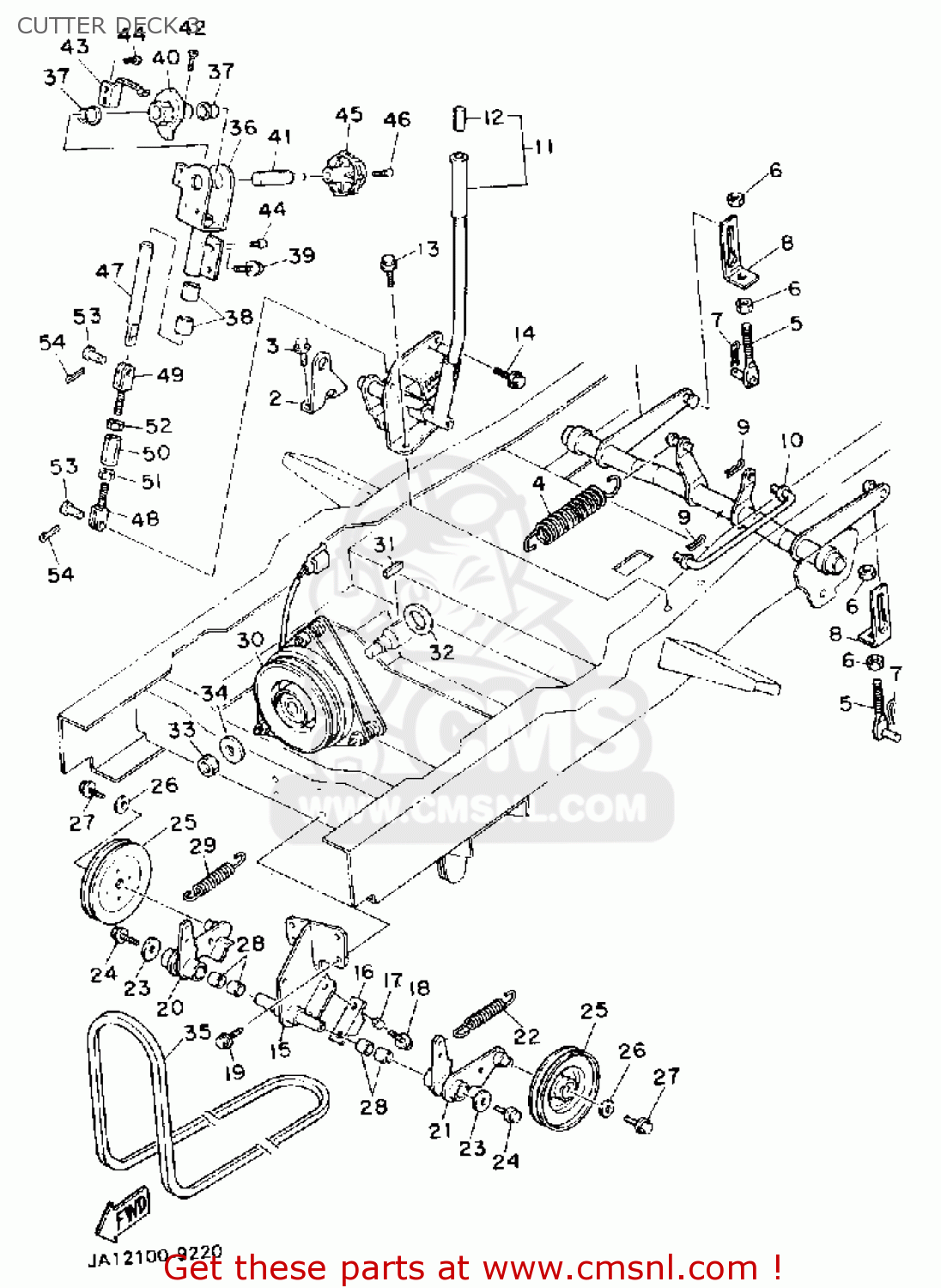 Yamaha YT3600P FRONT ENGINE LAWN TRACTOR 1990 CUTTER DECK 3 - buy ...