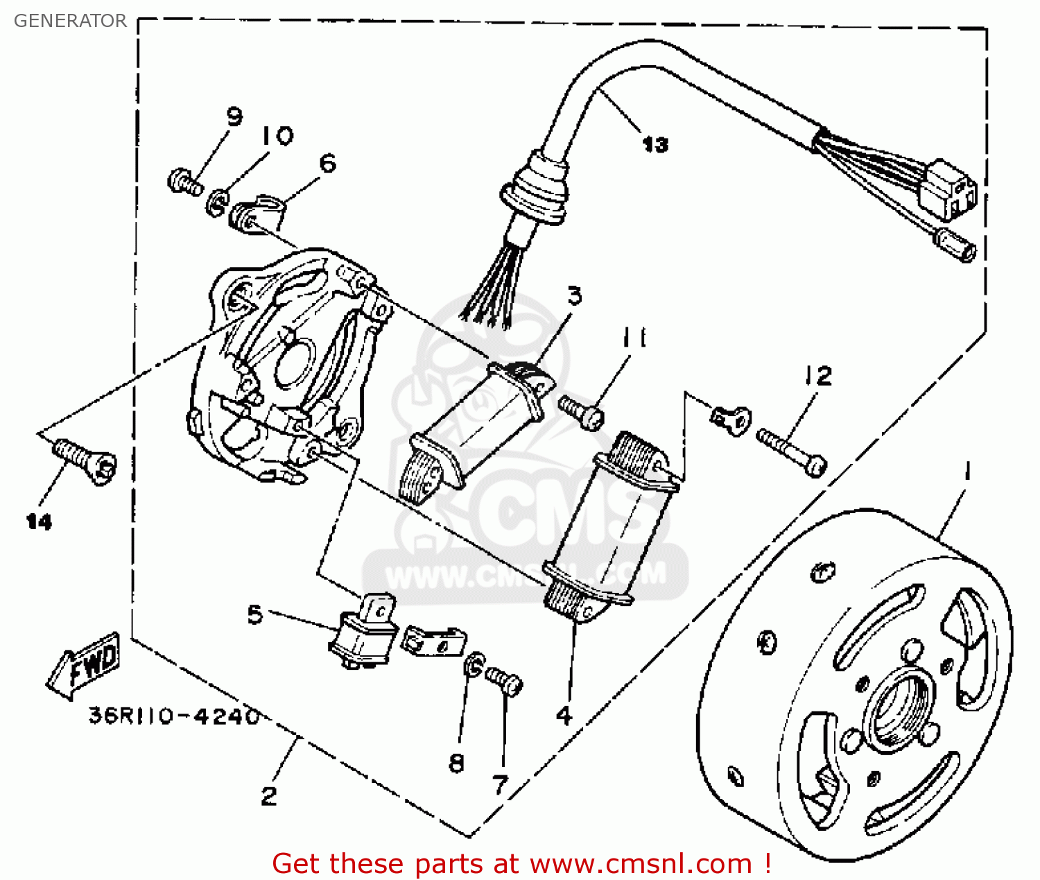 Yamaha Yamaha YT60L TRI-ZINGER 1984 USA parts lists and schematics