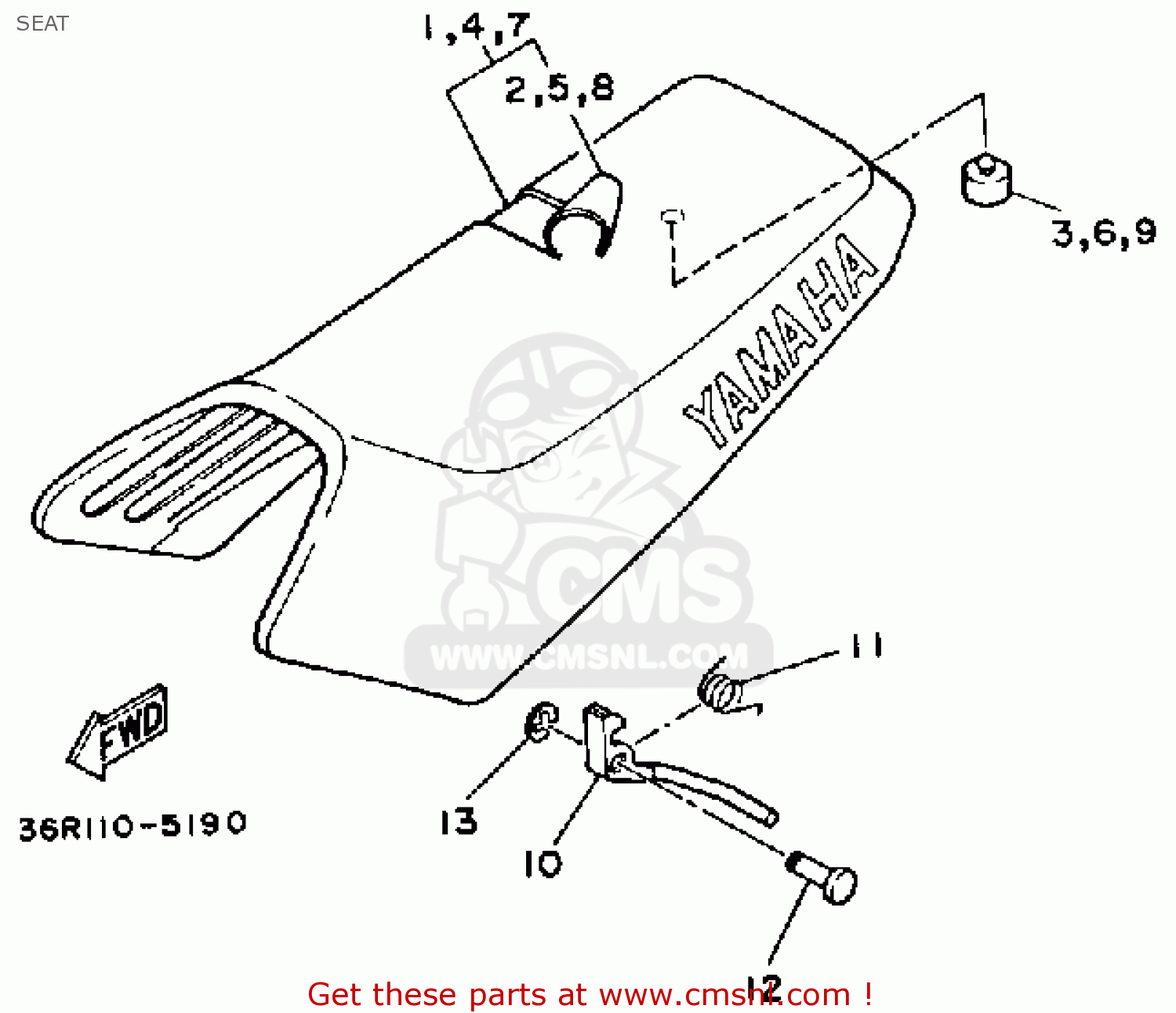 Yamaha Yamaha YT60L TRI-ZINGER 1984 USA parts lists and schematics