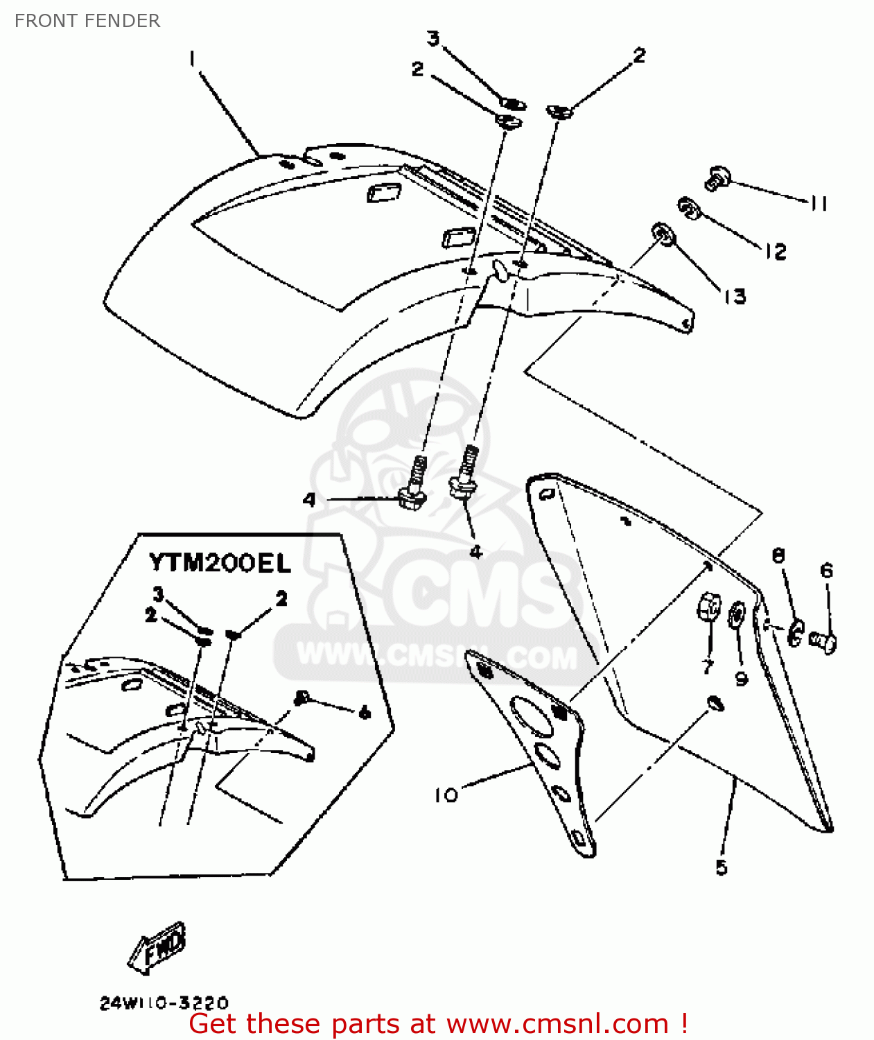 Yamaha YTM200EK 1983 parts lists and schematics