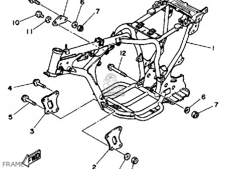 Yamaha YTM200L TRI-MOTO 1984 parts lists and schematics