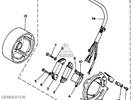 Yamaha YTM200L TRI-MOTO 1984 parts lists and schematics