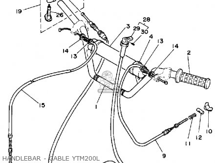 Yamaha YTM200L TRI-MOTO 1984 parts lists and schematics