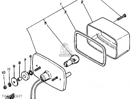 Yamaha YTM200L TRI-MOTO 1984 parts lists and schematics