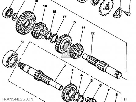 Yamaha YTM200L TRI-MOTO 1984 parts lists and schematics