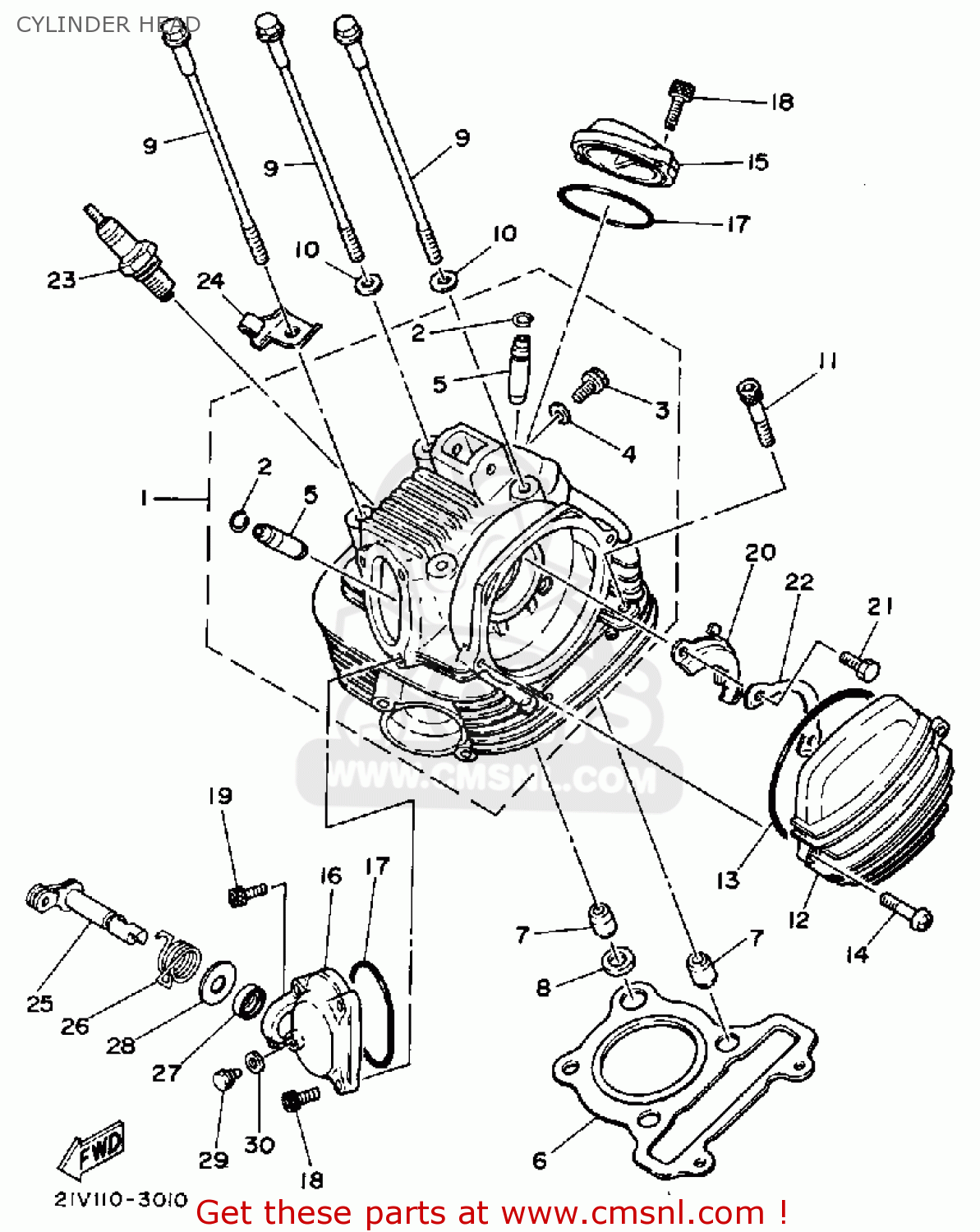 Yamaha YTM200L TRI-MOTO 1984 parts lists and schematics