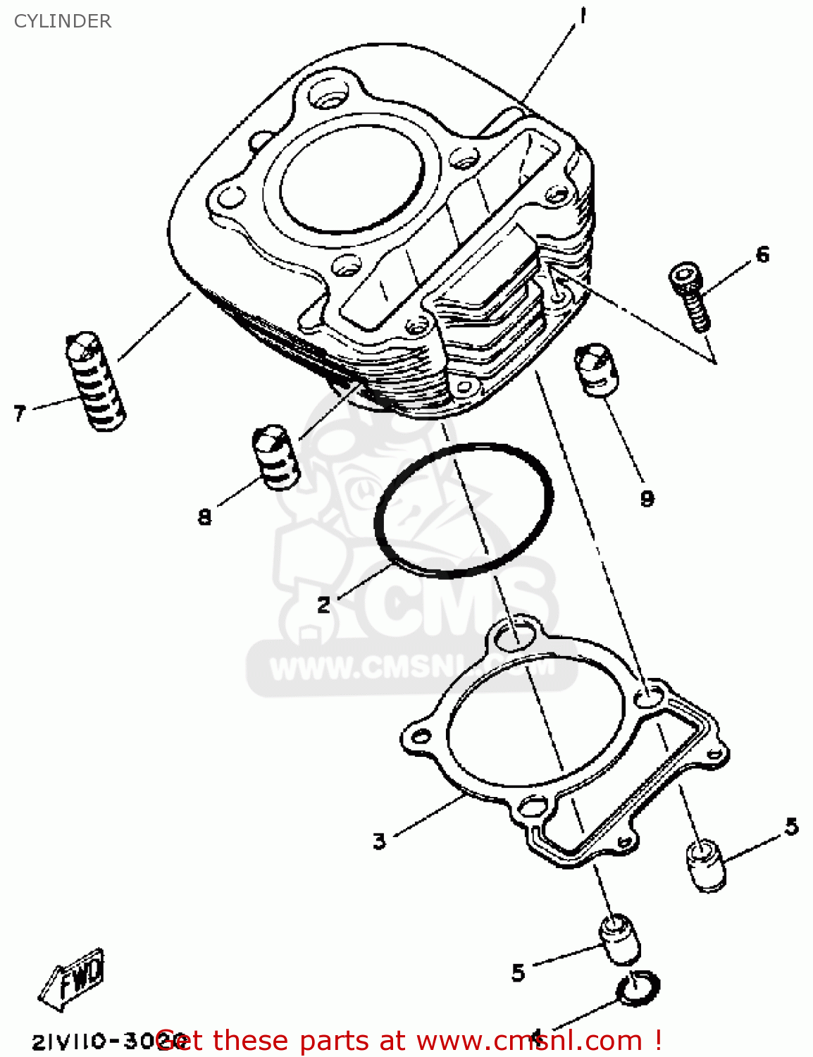Yamaha Yamaha YTM200L TRI-MOTO 1984 parts lists and schematics
