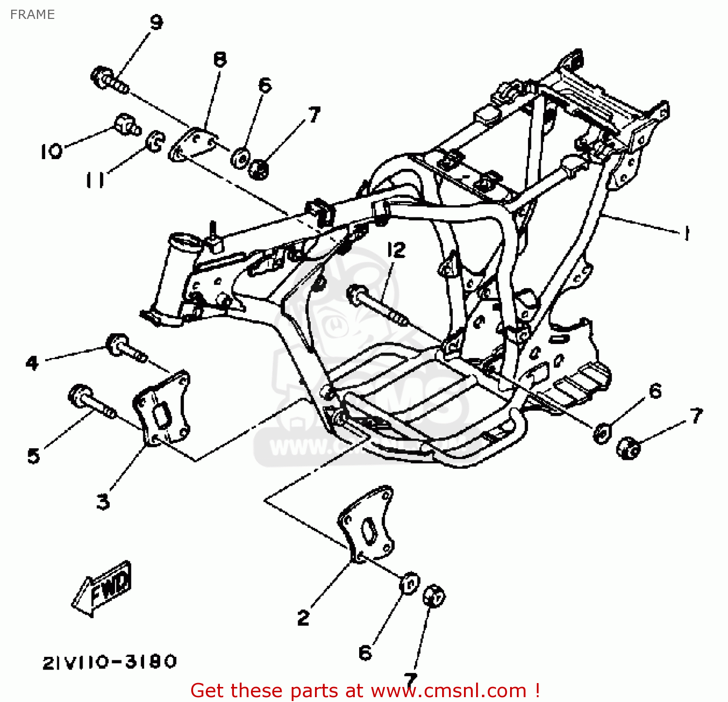 Yamaha Yamaha YTM200L TRI-MOTO 1984 parts lists and schematics
