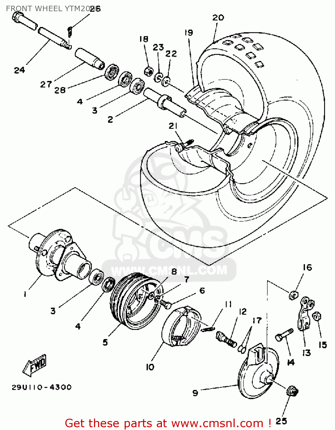 Yamaha Yamaha YTM200L TRI-MOTO 1984 parts lists and schematics