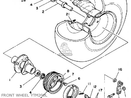 Yamaha YTM200L TRI-MOTO 1984 parts lists and schematics
