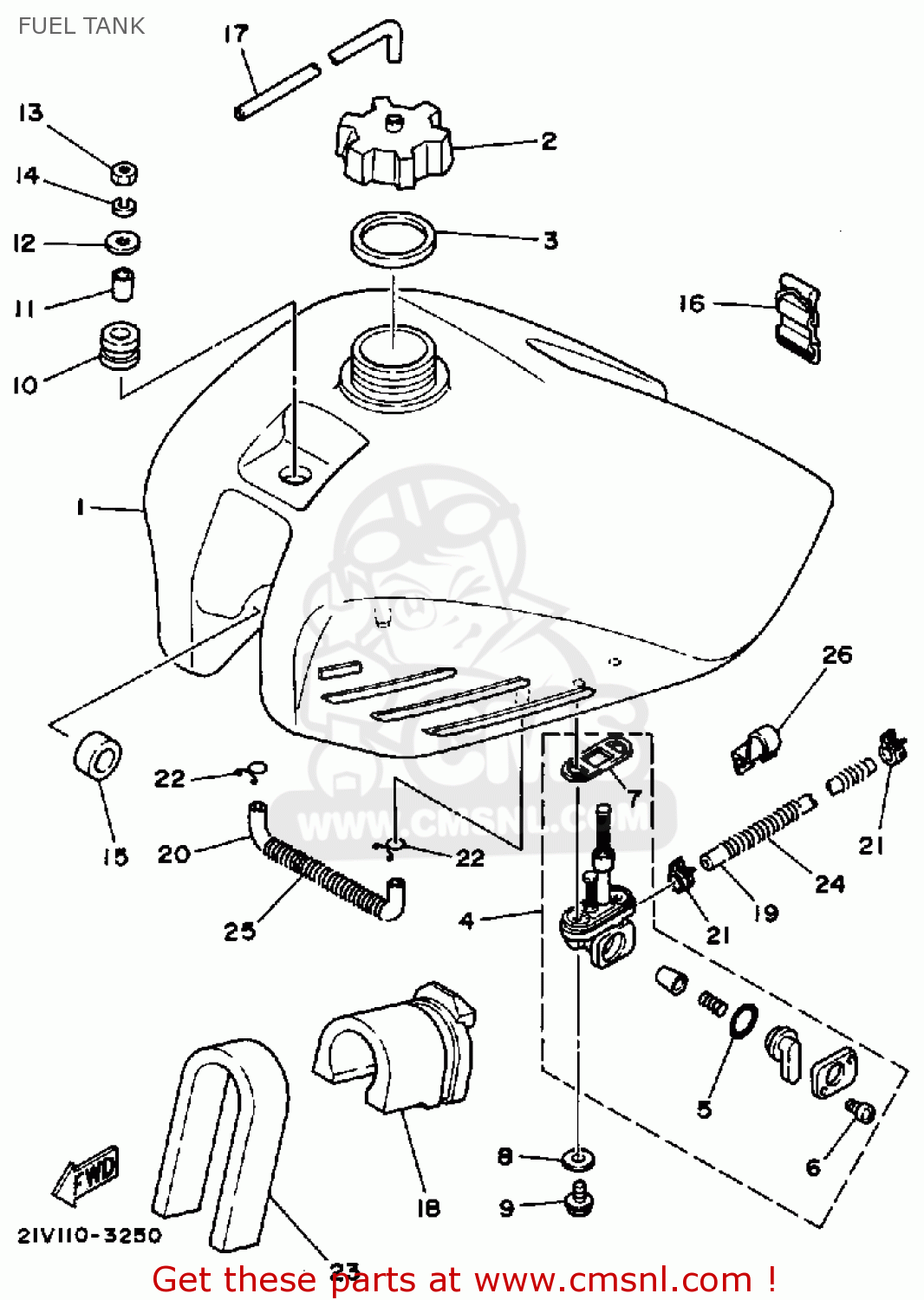 Yamaha Yamaha YTM200L TRI-MOTO 1984 parts lists and schematics