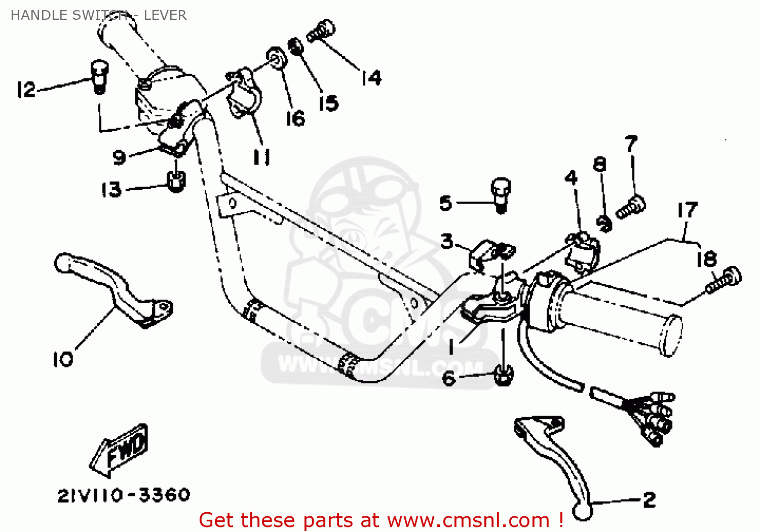 Yamaha Yamaha YTM200L TRI-MOTO 1984 parts lists and schematics
