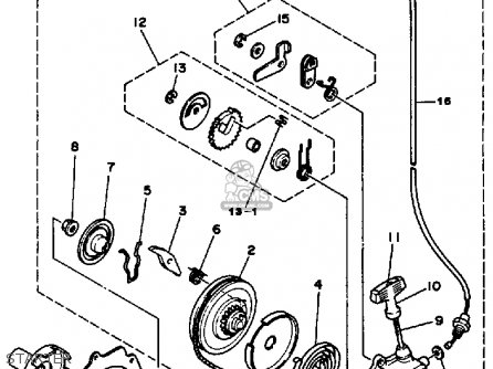 Yamaha Yamaha YTM200L TRI-MOTO 1984 parts lists and schematics