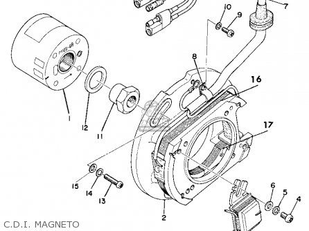 Yamaha YZ250 1975 USA parts lists and schematics
