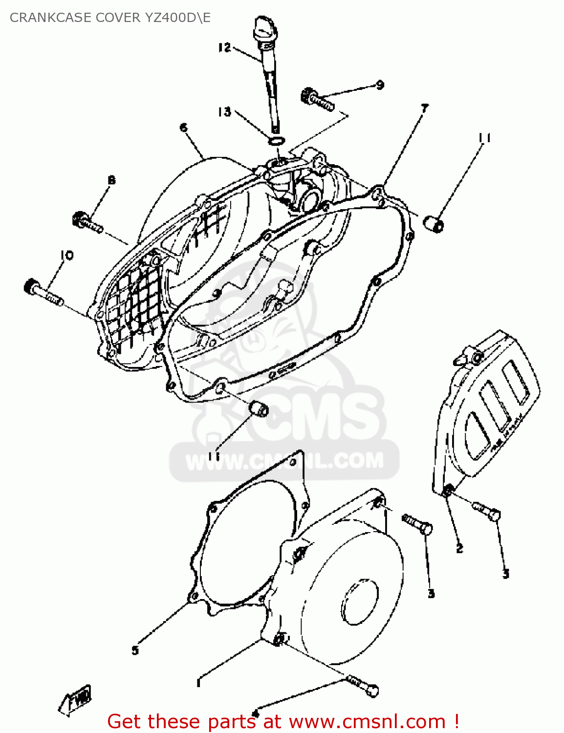 Yamaha YZ400 COMPETITION 1978 USA CRANKCASE COVER YZ400D\E - buy ...