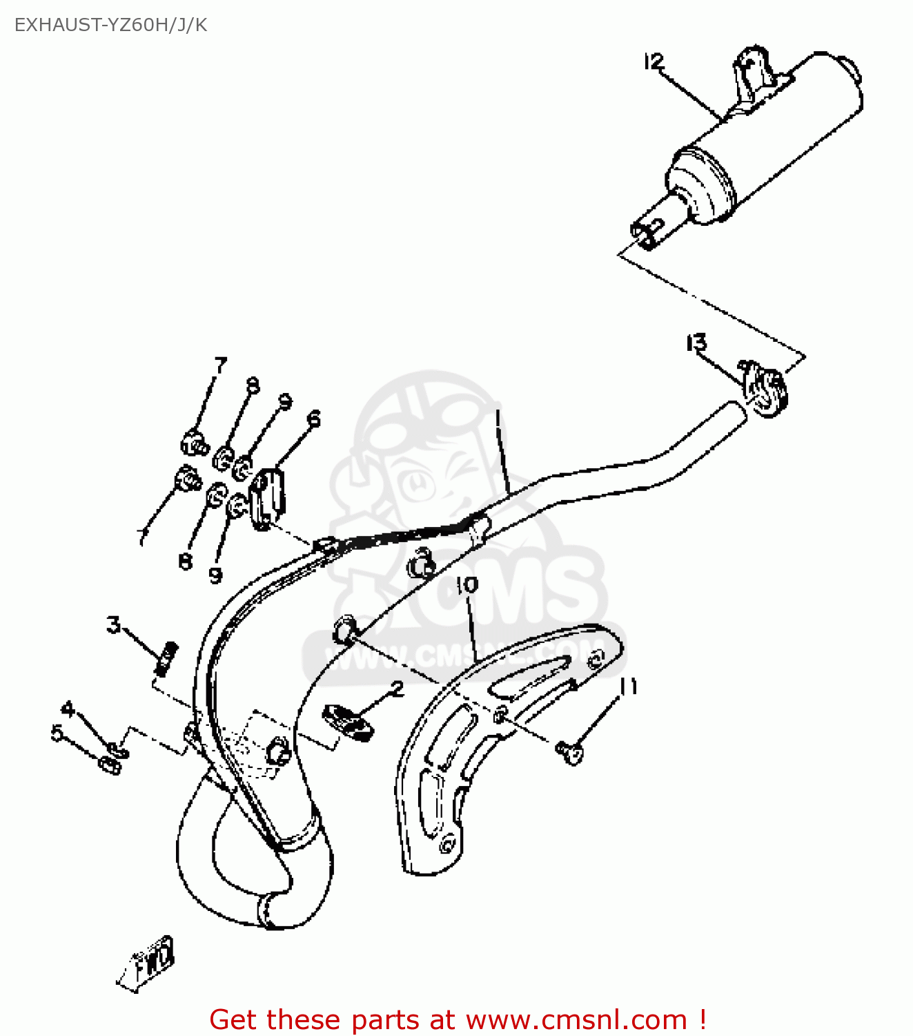 Yamaha Yamaha YZ60 COMPETITION 1982 (C) USA parts lists and schematics