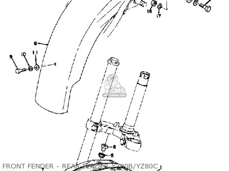 Yamaha YZ80 COMPETITION 1974 USA parts lists and schematics