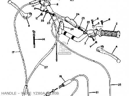 Yamaha YZ80 COMPETITION 1974 USA parts lists and schematics