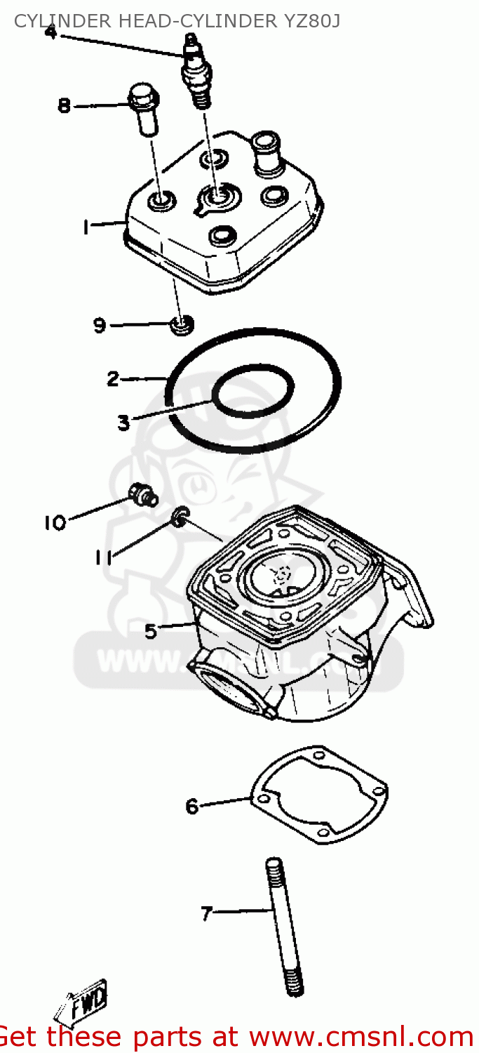 Yamaha YZ80 COMPETITION 1982 (C) USA parts lists and schematics