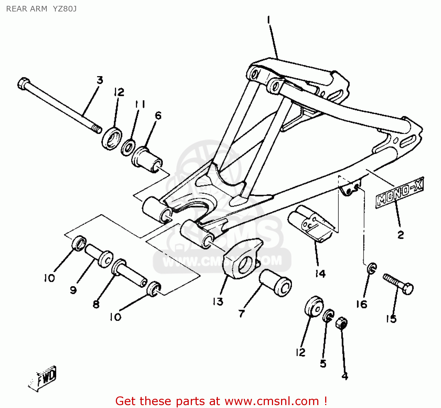 Yamaha YZ80 COMPETITION 1982 (C) USA parts lists and schematics