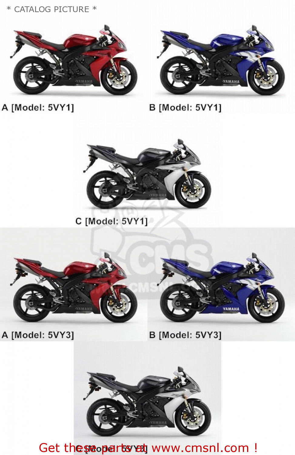 Yamaha YZF-R1 2004 5VY1 SWEDEN 1C5VY-300E1 * CATALOG PICTURE * - buy ...