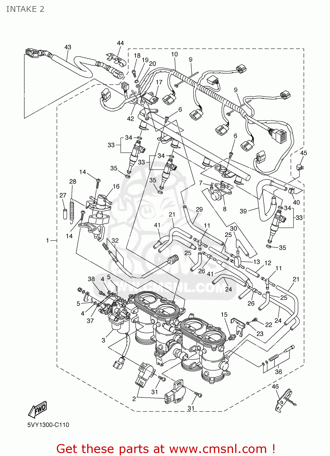Yamaha YZF-R1 2005 5VY7 EUROPE 1D5VY-300E1 INTAKE 2 - buy original ...
