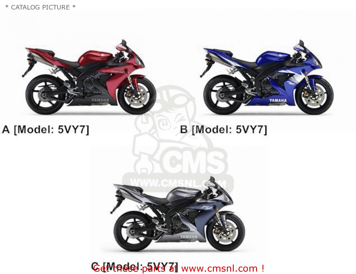 Yamaha YZF-R1 2005 5VY7 SOUTH AFRICA 1D5VY-300E1 * CATALOG PICTURE ...