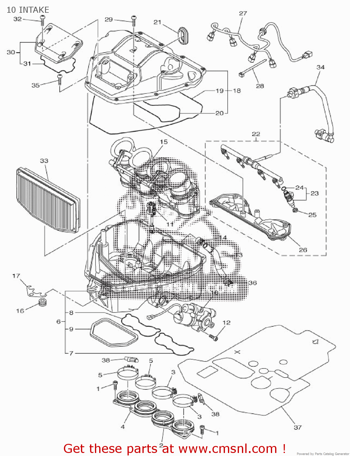 Yamaha YZF-R1 2014 2SG1 EUROPE 1N2SG-415M1 10 INTAKE - buy original 10 ...