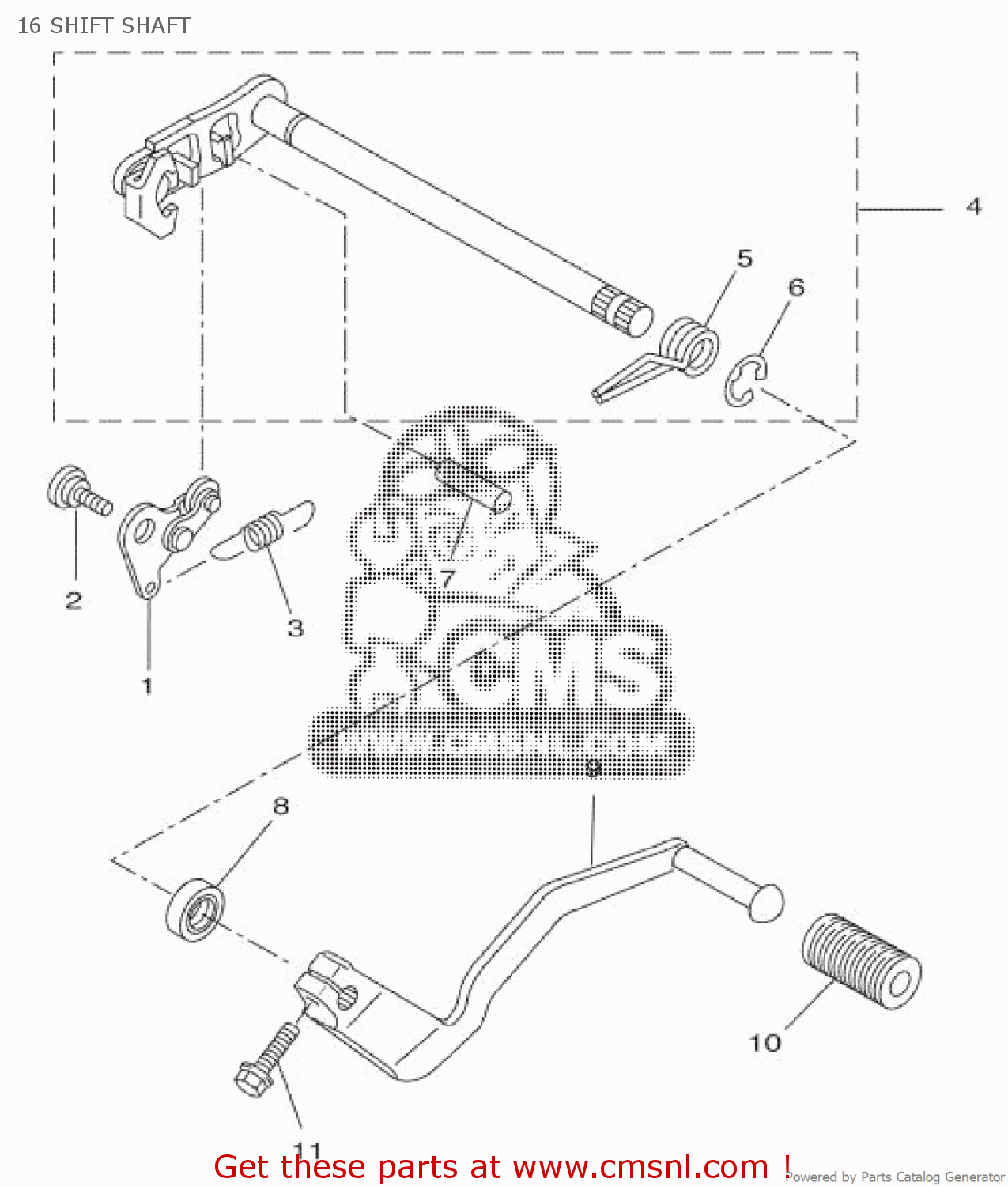 Yamaha YZF-R125 R125 2014 5D7K EUROPE 1N5D7-300EC 16 SHIFT SHAFT - buy ...