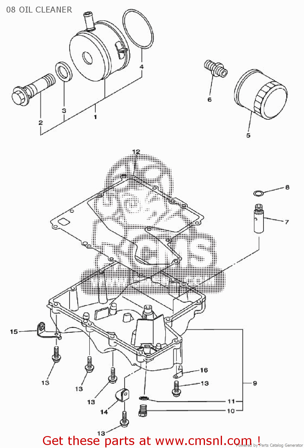 Yamaha YZF-R6 2016 2CXM EUROPE 1R2CX-300E1 08 OIL CLEANER - buy ...