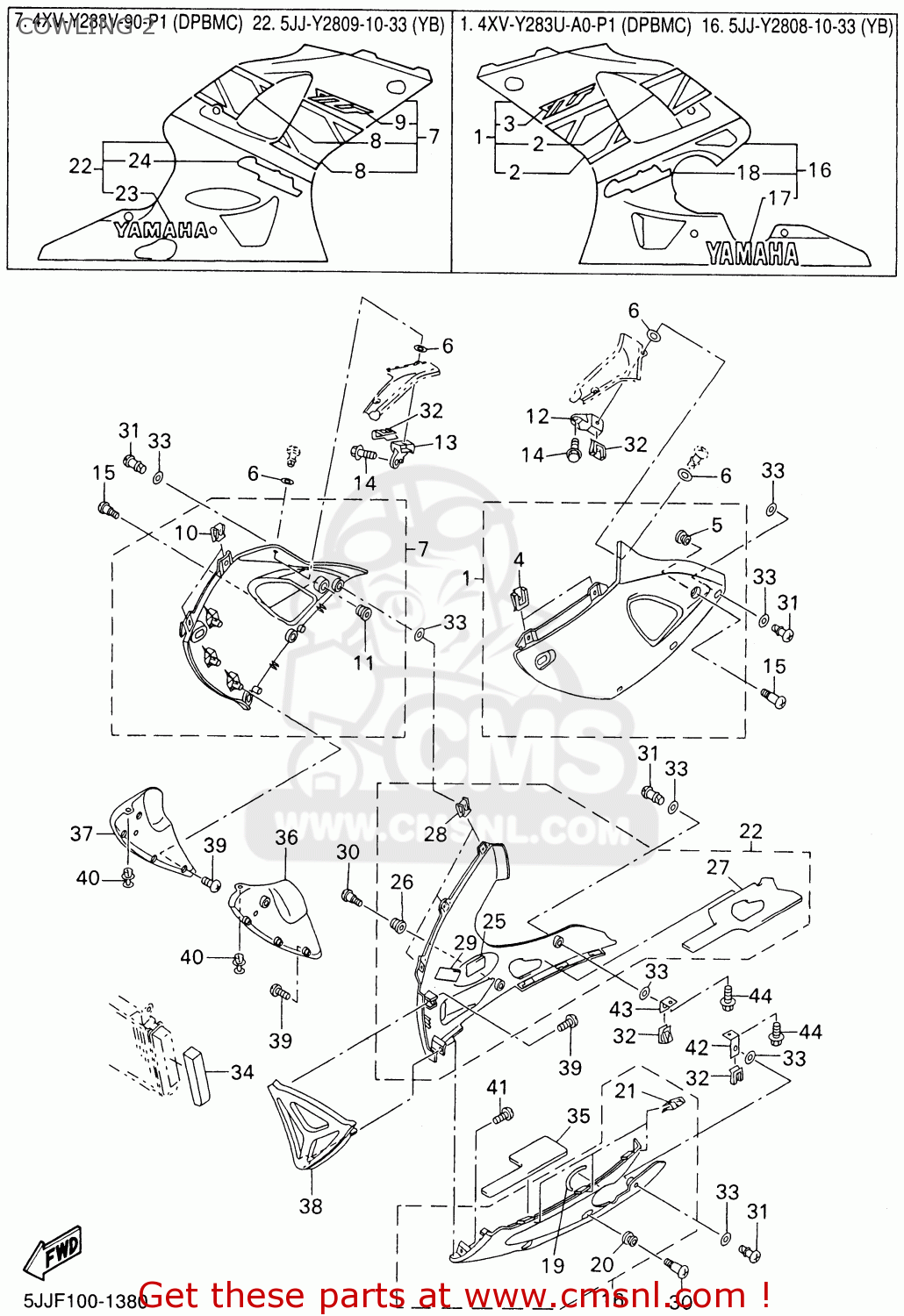 Yamaha YZFR1S YZFR1SC 2001 (1) USA CALIFORNIA COWLING 2 - buy original ...