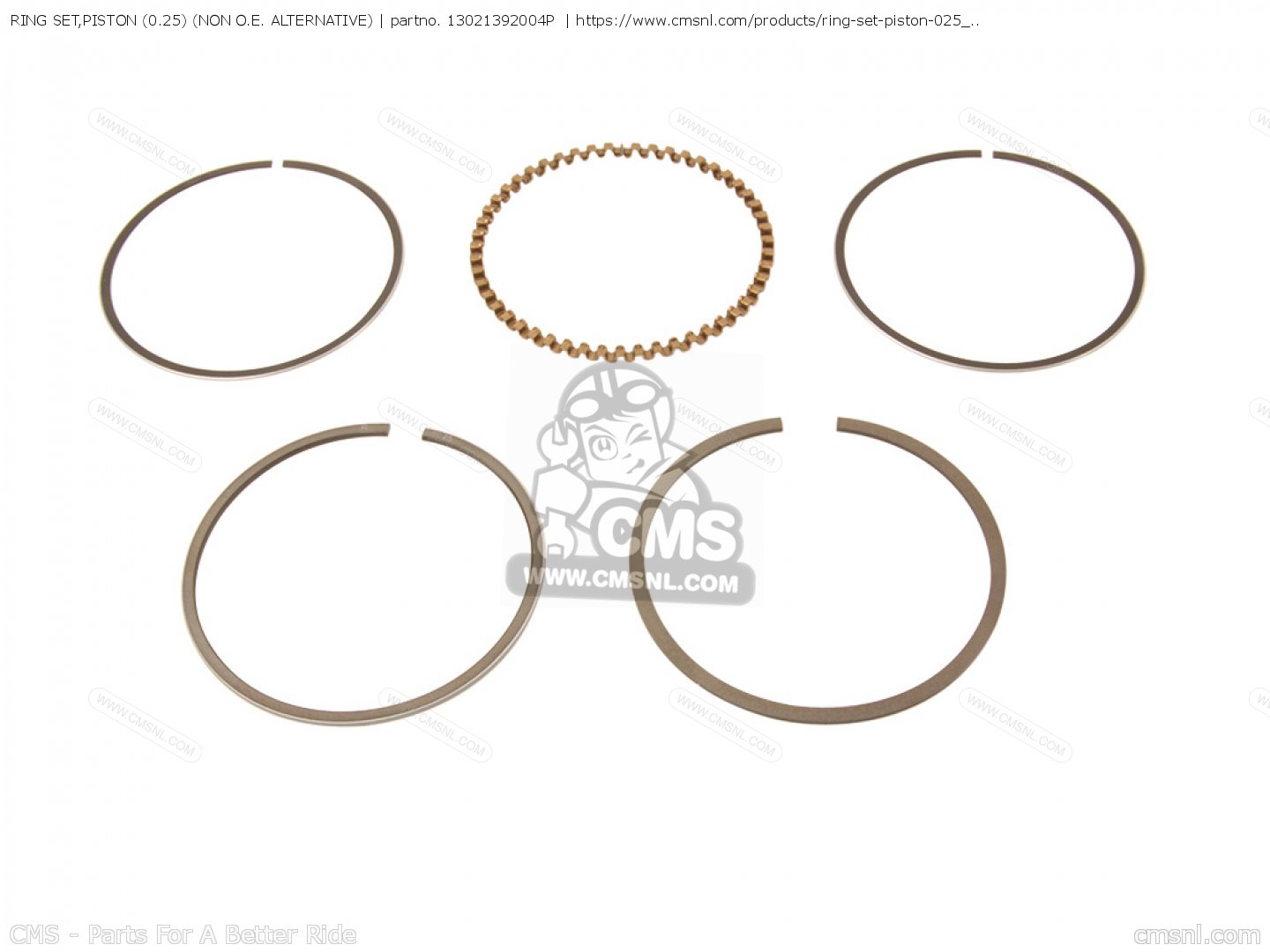 ピストンリングセット 0.25 NON O.E. ALTERNATIVE をHondaに - CMSNLで注文