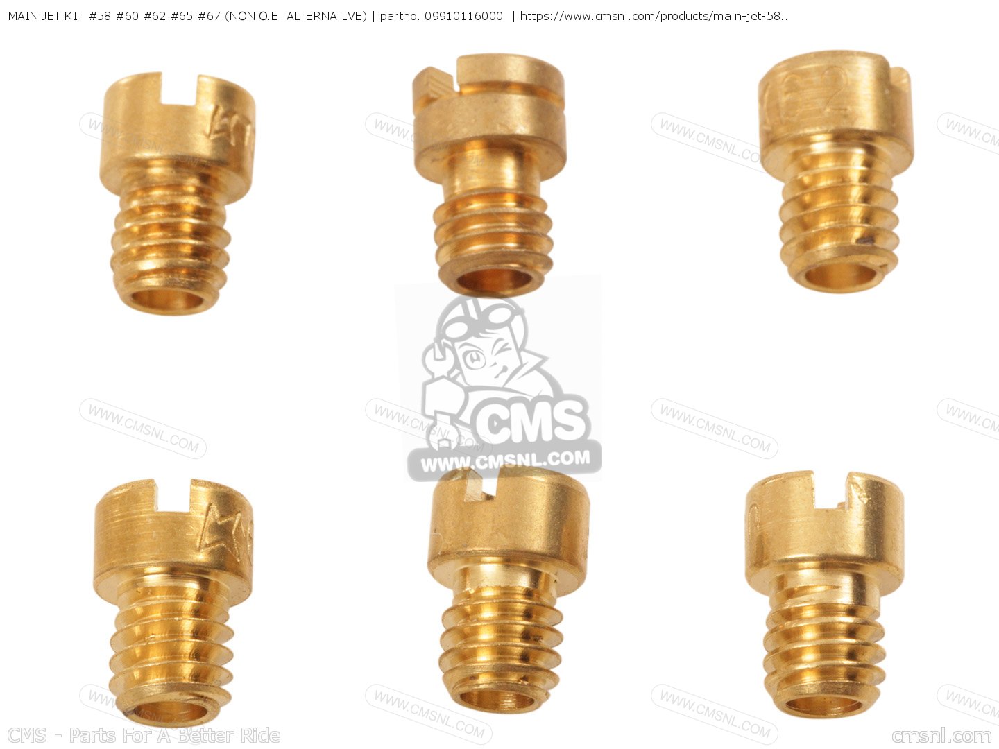 メインジェット キット #58 #60 #62 #65 #67 #70 NON O.E. ALTERNATIVE をHondaに - CMSNLで注文