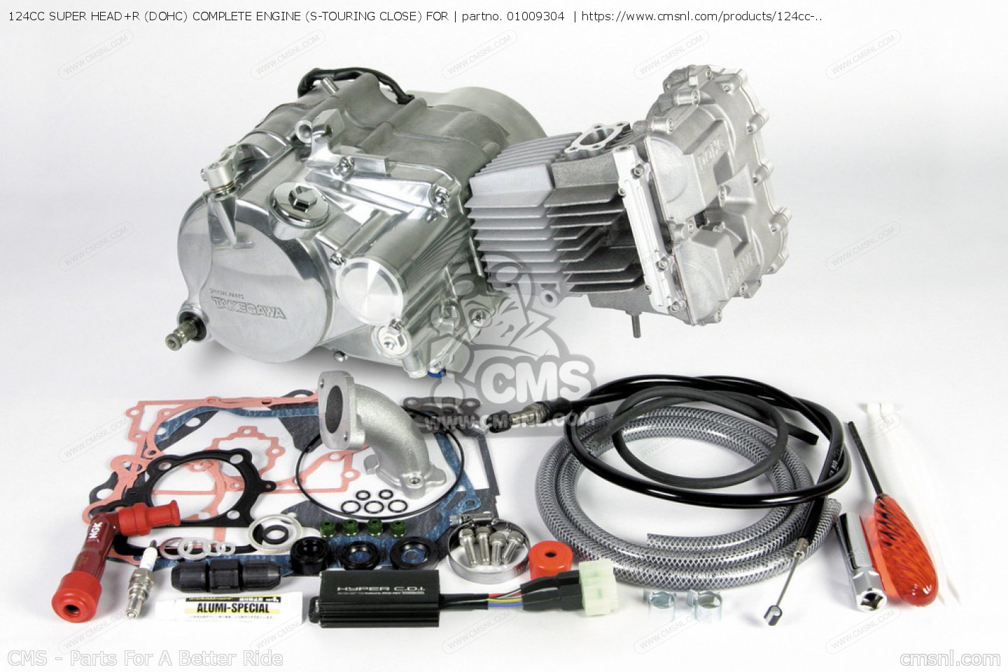 01009304: 124cc Super Head+r (dohc) Complete Engine (s-touring Close ...