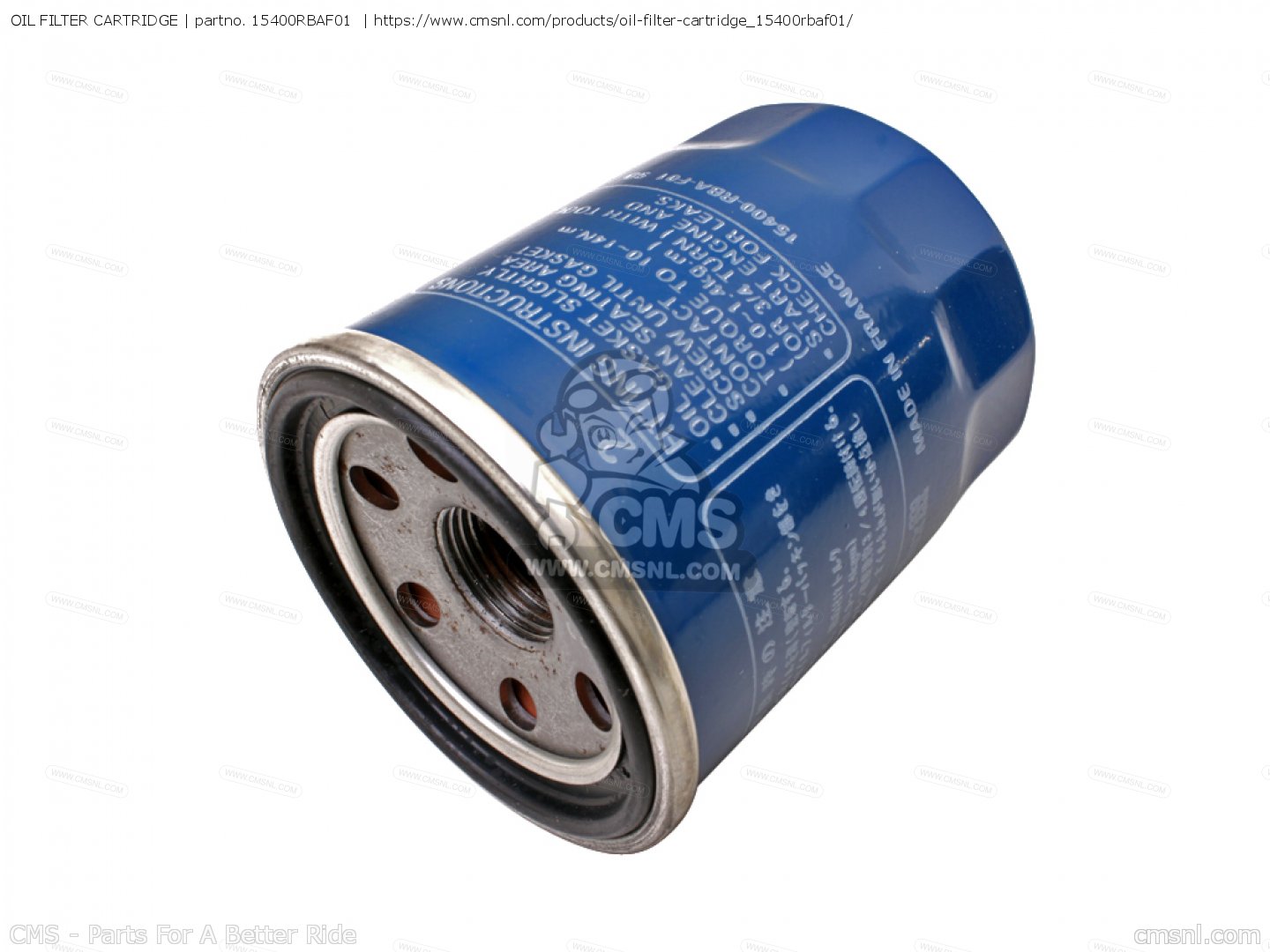 15400RBAF01 (15400-plm-a01) Oil Filter Cartridge Honda - 15400-RBA-F01