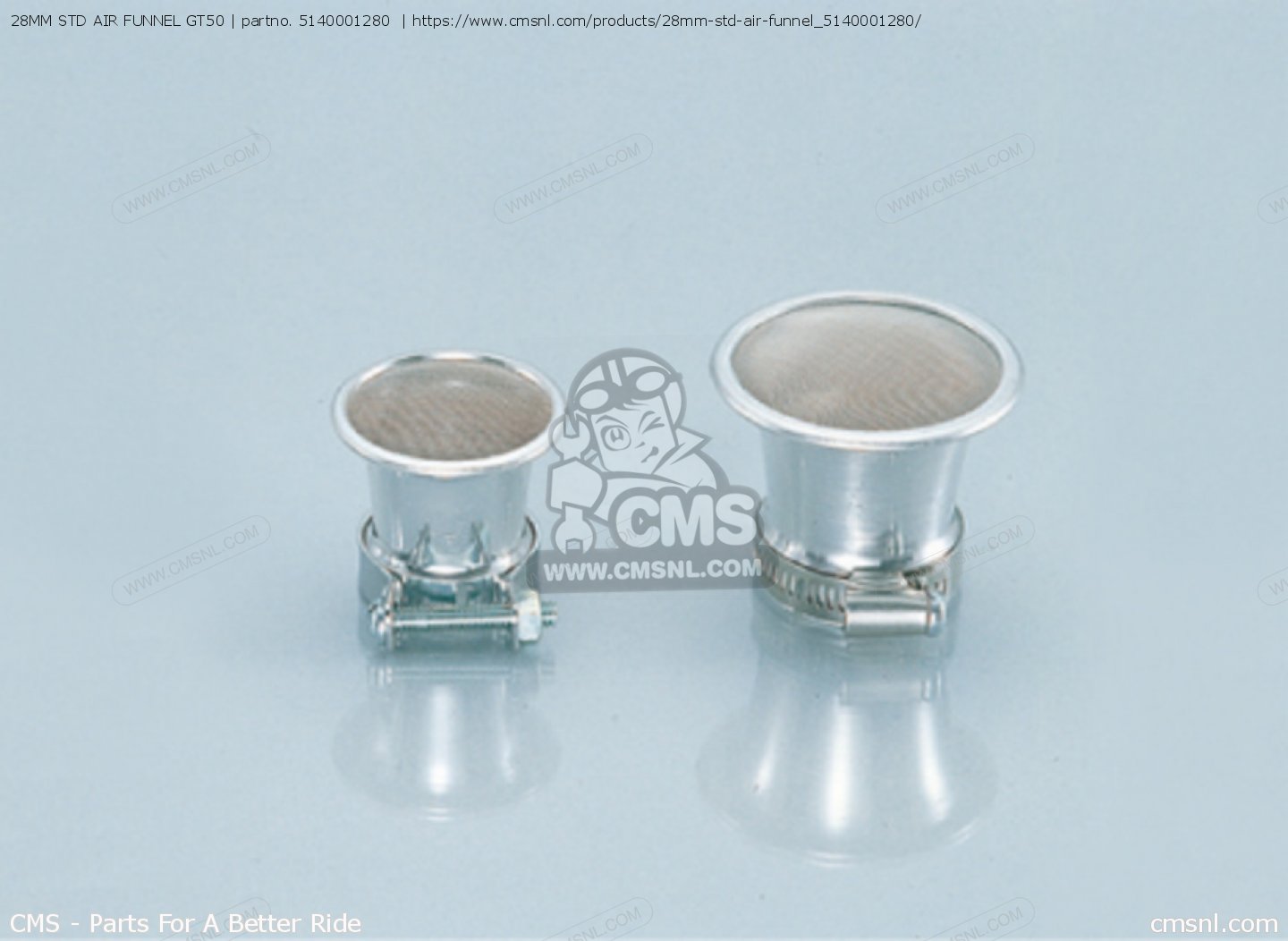 5140001280: 28mm Std Air Funnel Gt50 Kitaco - buy the 514-0001280 at CMSNL